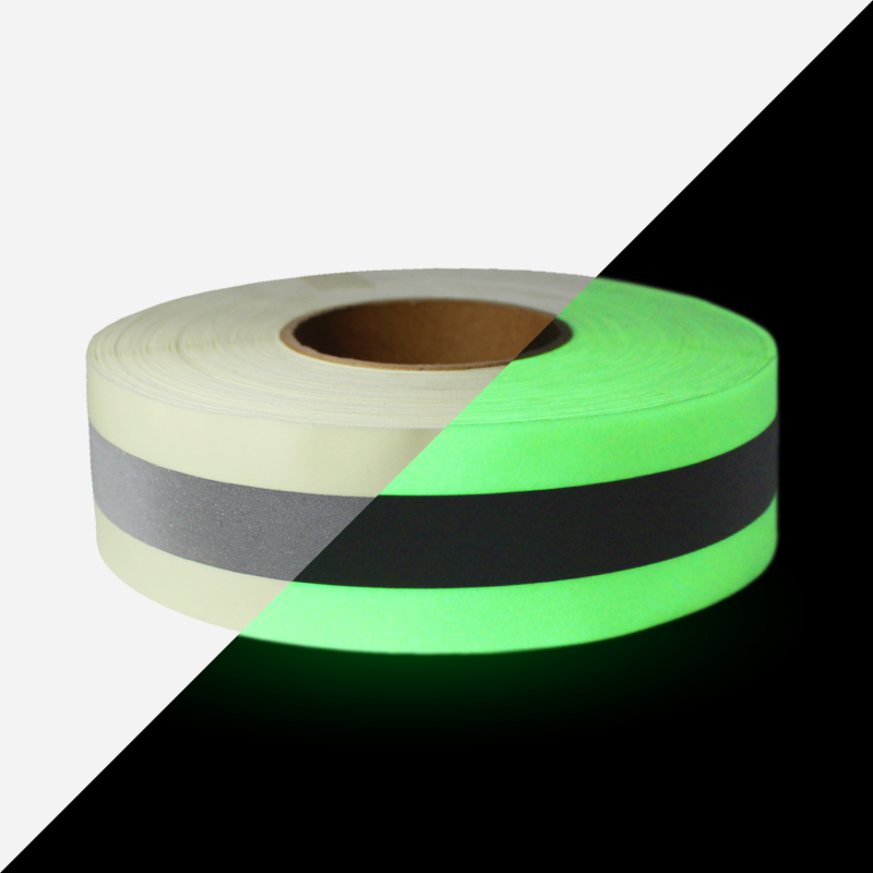 Fulltex | Cinta Reflex Fotoluminiscente Silver 50mm Rollo 50 mts.