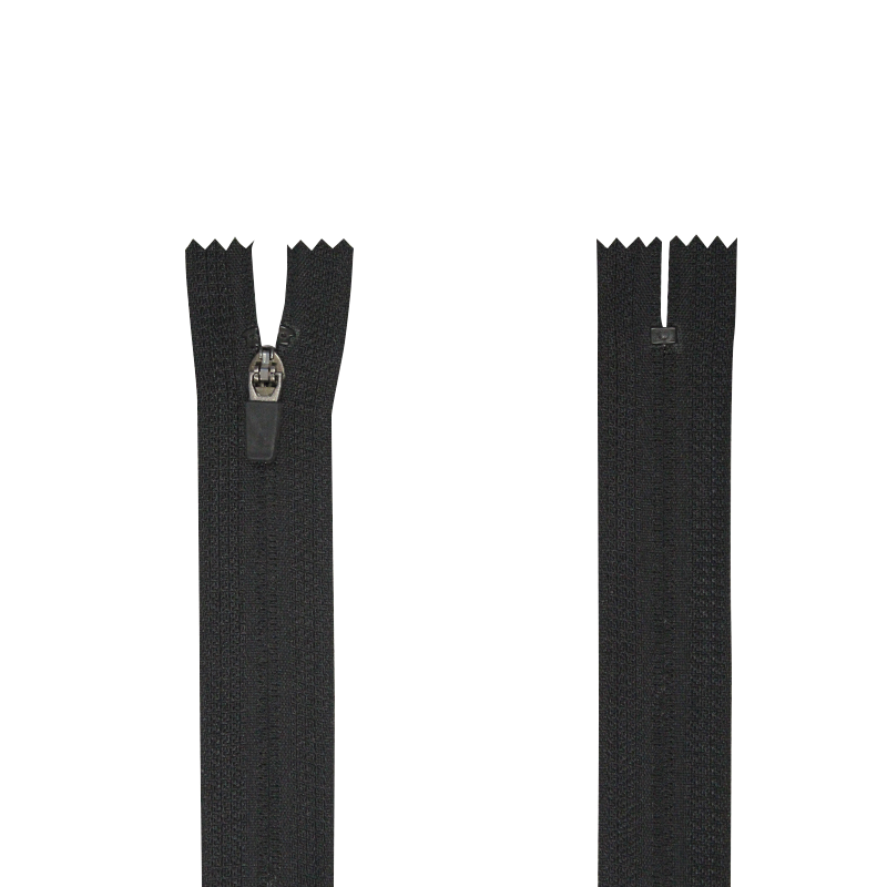 Fulltex | Cierre Invisible N3 Negro Paleta Goma 18cm